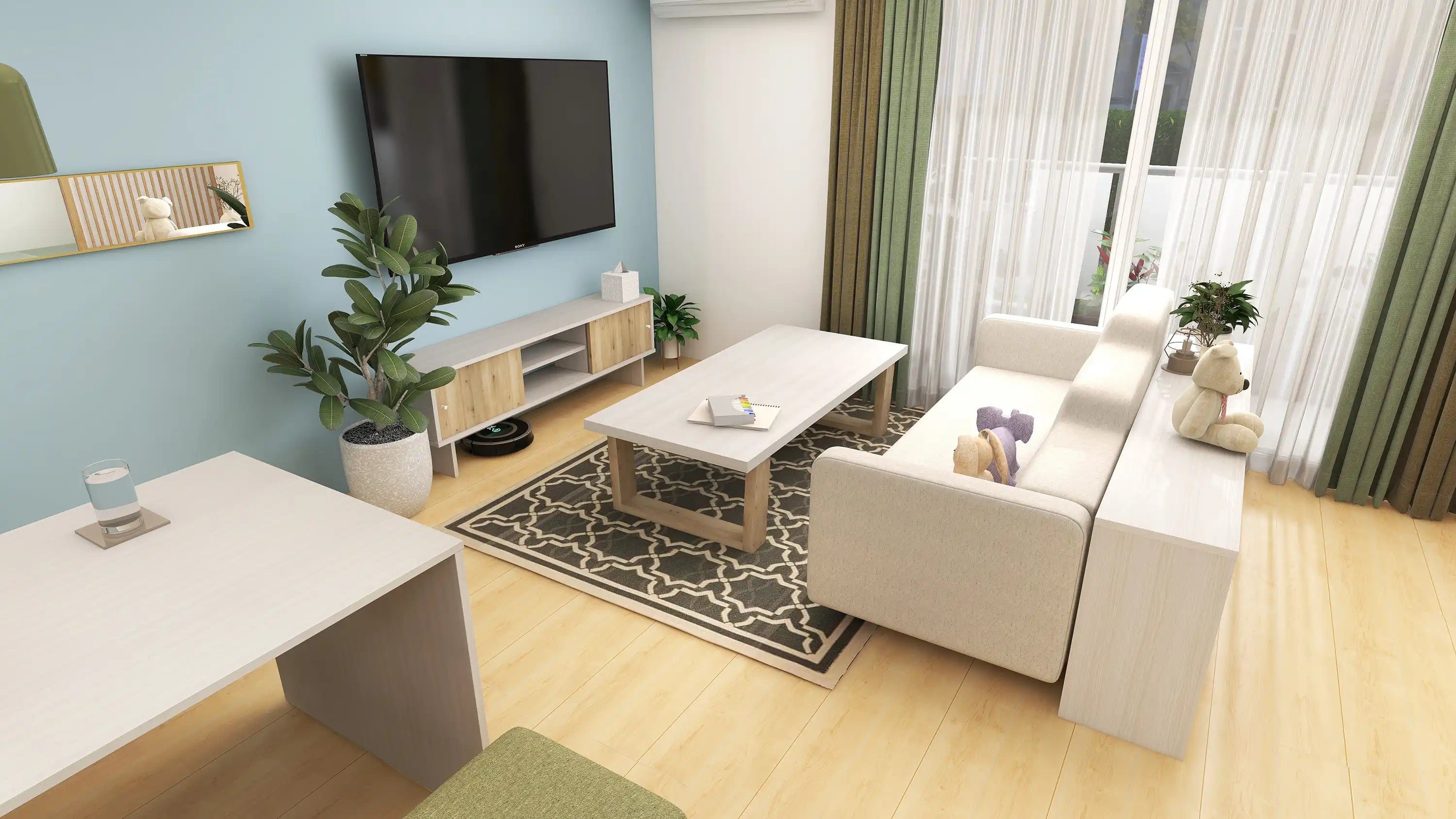 マンションのリビングインテリア。家族で過ごすアースカラーの3LDK - オーダー家具、インテリア通販のアーネインテリア【公式】